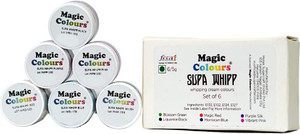 Magic Colours Supa Whipp 25g Set of 6 Colours Green, Black, Red, Blue ...
