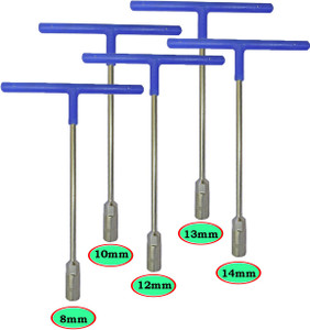 DUMDAAR T spanner 5pc set 8mm, 10mm, 12mm, 13mm, 14mm Hand Tool Kit ...