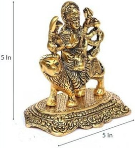 EliteTouch Durga Maa Murti,Shero vali maa Metal Statue for Pooja Room ...