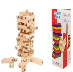 Sanchi Creation Stack High Zenga Wooden Blocks Tumbling Tower Game for ...