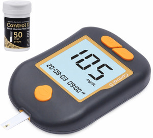 Control D Advanced Diabetes Glucose Blood Sugar Testing Monitor with 50 ...
