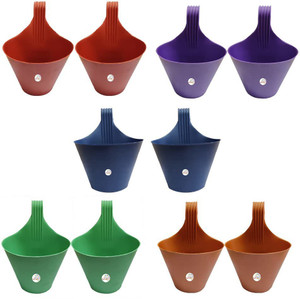 Kraft Seeds Hanging Hook Planter Multi color Plant Container Set Price ...