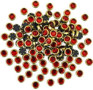 R A Creations 4mm Red Colour round shape kundan stone for craft(total ...