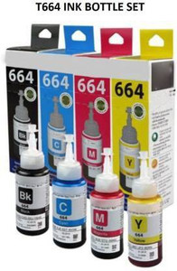 INKTECH T6641 Refill Ink For Epson Printers Pack of 4 Color Black + Tri ...
