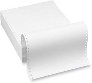 Flipkart.com | Qrom DOT MATRIX COMPUTER UNRULED a4 60 gsm Printer Paper ...