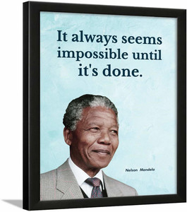 Nelson Mandela Frame - motivational quotes frames - poster with frame ...