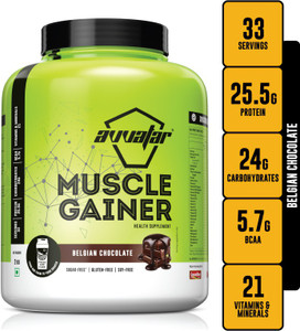 Avvatar Muscle Gainer Belgian Chocolate 2Kg Weight Gainers/Mass Gainers ...