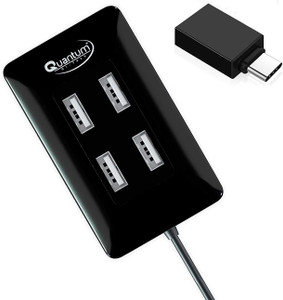 QUANTUM 6633 4-Port Hi-Speed USB Hub (480 Mbps Speed) with TYPE-C OTG ...