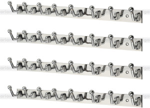 aligarian L-Goli Wall Hanger With 8 Hooks (Set of 4) | Door Hanger ...