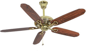 USHA Hunter Savoy Bright Brass with 5 Year Warranty 1320 mm Ceiling Fan ...
