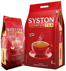 SYSTON Chai Patti, Pack of 2 Family Premium Tea (1000gm POUCH + 250gm ...
