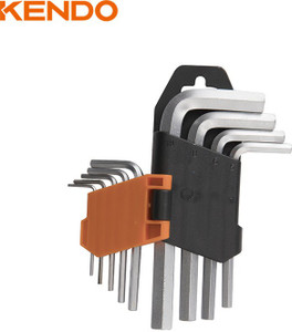 KENDO TOOL WORLD STD HEX ALLENKEY SET 9PC ALLEN KET SET 1.5MM TO 10MM ...