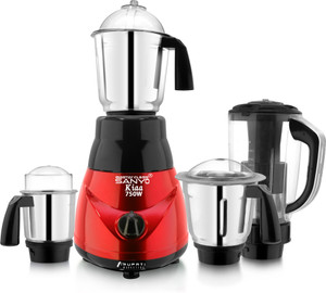 Masterclass Sanyo MCS KIAA 750W 4JR RED BLK 750 W Mixer Grinder Price ...