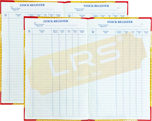 LRS Stock Register - Hard Bound 200 Pages - Pack of 2 - 2-Part Stock ...
