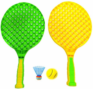 HALO NATION Unbreakable Tennis Racket Set wit Sponge Ball & Bounce ...