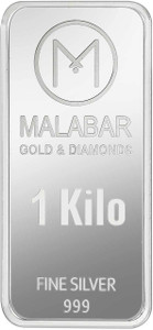 MALABAR GOLD & DIAMONDS Silver Bar 24 (999) K 1000 g Silver Bar Price ...
