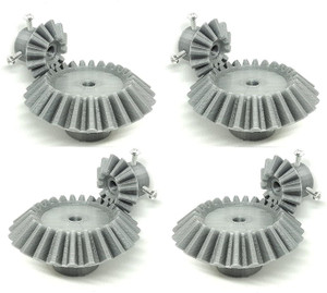 INVENTO 4pcs 3D Printed Plastic Bevel Gear 12Teeth(33mm dia)+25Teeth ...