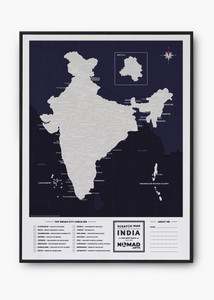 India Travel Scratch Map - Escape Blue Edition by Nomad Gifts ...