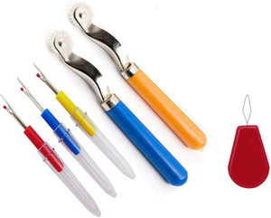 Crafts Haveli Seam Ripper, 1 Needle Threader & 2 Tracing Wheel Sewing ...