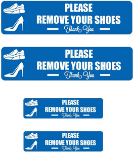 HindK Store 20.32 cm PLEASE REMOVE YOUR SHOES STICKER Self Adhesive ...