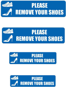 HindK Store 25.4 cm PLEASE REMOVE YOUR SHOES SIGN BOARD Self Adhesive ...