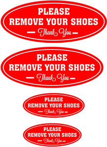 HindK Store 20.32 cm PLEASE REMOVE YOUR SHOES STICKER Self Adhesive ...