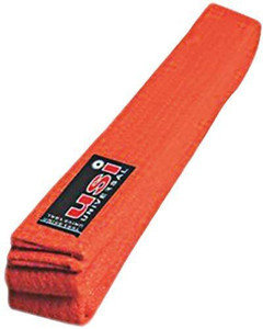 USI UNIVERSAL Karate Belt Martial Arts Waist Belt Coloured 280cm ORANGE ...