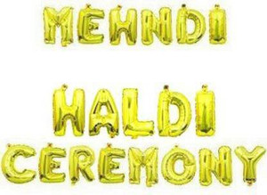Flipkart.com | Flying Hub Solid Solid Mehndi Haldi Ceremony Golden Foil ...