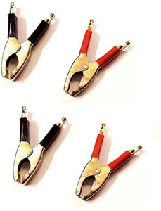 ERHIndia (Pack of 2 Pair) Battery Clip Heavy Duty Copper Crocodile ...