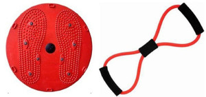 ADONYX Fitness Exercise Tummy Twister with Figure 8 Resistance Tube ...