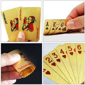 Senkiddpro Gift set of Gold-Plated Full Deck Playing Tash Cards For ...