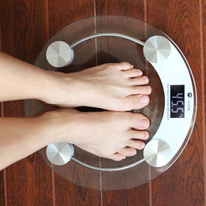 Qoibito Weight Machine Round Glass FD03A1 Body Personal Weighing Scale ...
