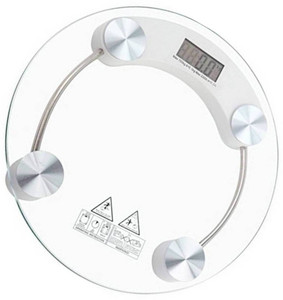 Qoibito Weight Machine Round Glass FD03A1 Body Personal Weighing Scale ...