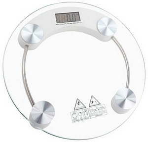 Qoibito Weight Machine Round Glass FD03A1 Body Personal Weighing Scale ...