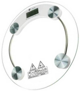 Qoibito Weight Machine Round Glass FD03A1 Body Personal Weighing Scale ...