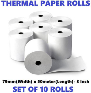 AIMERS 3 Inch Paper Rolls Billing Rolls- 79mm(Width)x50meter(Length ...