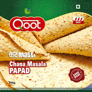 QOOT Premium Chana Masala Hand Made Papad Masala Papad 200 g Price in ...