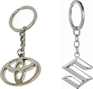 JAINSON MARTIN Combo Of Toyota & Suzuki Metal Logo Keychain Key Chain ...
