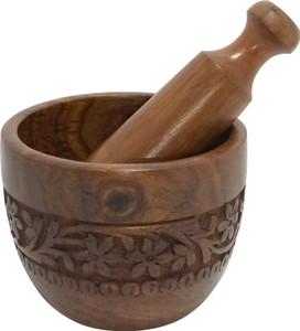 Talented Crafts Beautiful Hand Carved Sheesham Wood Patel / Mortar ...
