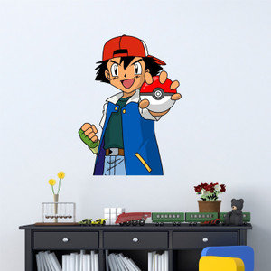 Decoration Designs 50 cm ash ketchum backwards hat ' Wall Stickers (PVC ...