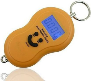 Qoibito Smiley 50Kg Portable Hanging Luggage Weight Machine Digital ...