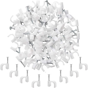 HIGER 50 Pcs cable clips 8mm for Ethernet Cable, TV Wire Cable ...