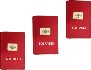R K SALES R K Ruled Register 500 PAGES PACK OF 3 1-Part Hard Bound ...