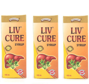 Pranacharya Liv Cure Syrup for Liver (pack of 3) (3x100ml) Price in ...