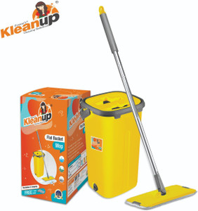 Kleanup Flat Bucket Mop, Flexible Mop Head With 2 Pads Pocha Wet & Dry ...