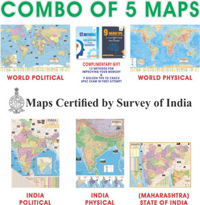 MAPS FOR UPSC (PACK OF 5 MAPS/CHAR) MAHARASHTRA POLITICAL ...