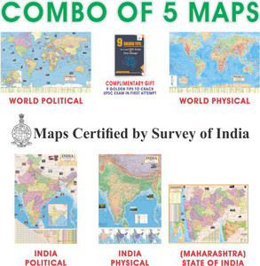 MAPS FOR UPSC (PACK OF 5 MAPS/CHAR) MAHARASHTRA POLITICAL ...