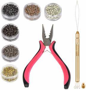 MULTIVISTA Microlinks Hair Extensions Kit Tool with 4 in 1 Metal Loop ...