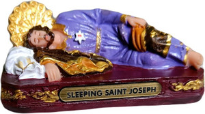ChristianShoppy Sleeping Joseph Statue for Home Altar, Prayer Room, Car ...