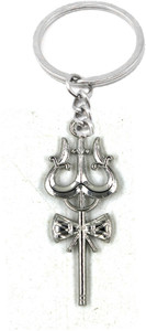AFH Trishul Damaru Chrome Plated Lord Shiva Decorative Gifiting Key ...